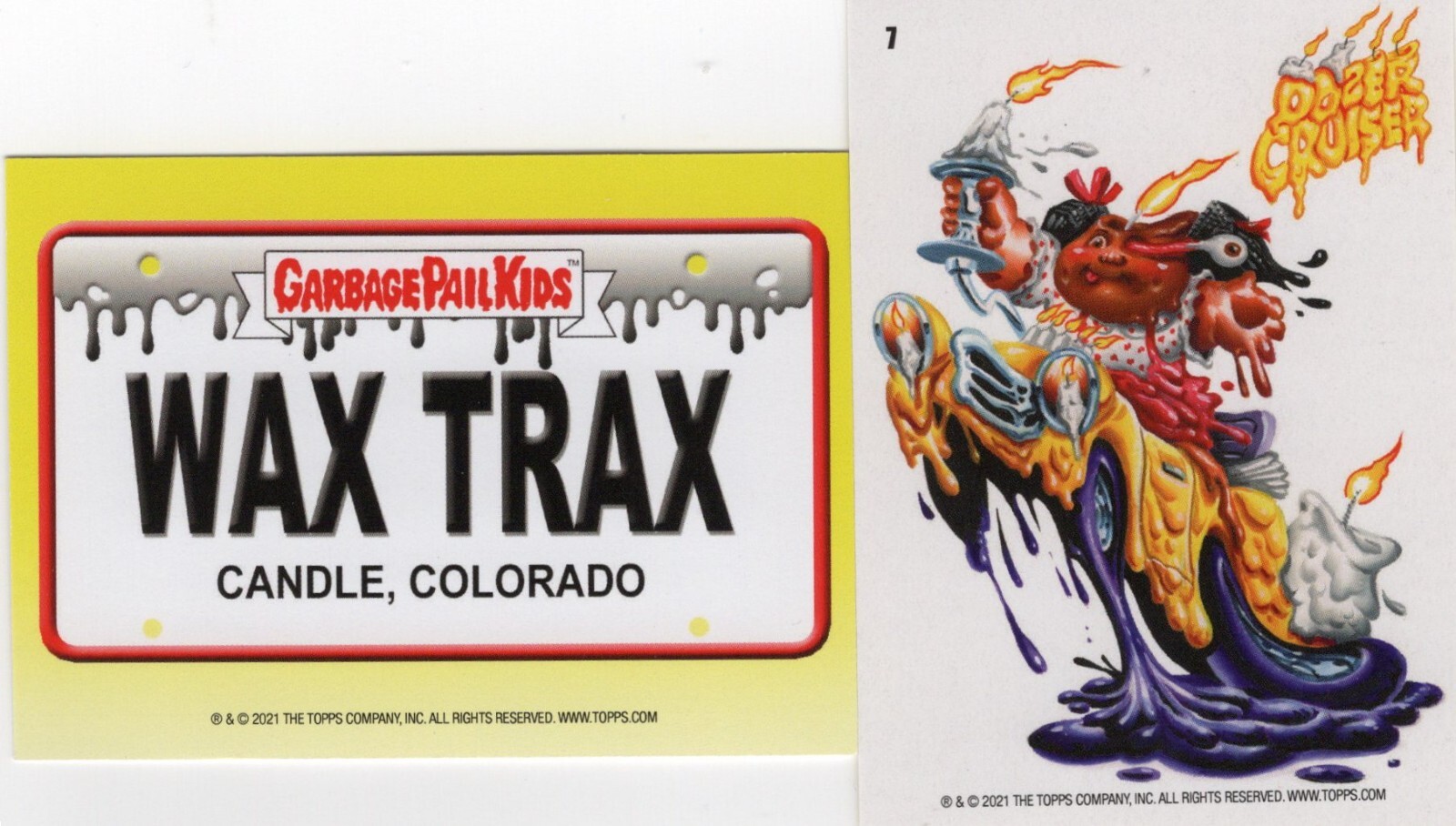 GPK KRASHERS SER2 LICENSE PLATE DOZER CRUISER CARD 7 2021 TOPPS ON ...