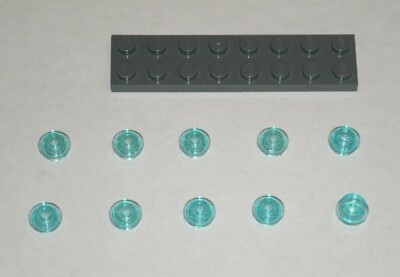 LEGO NEW 1x1 Transparent Light Blue Round Plate Stud (10x) 4163917 ...