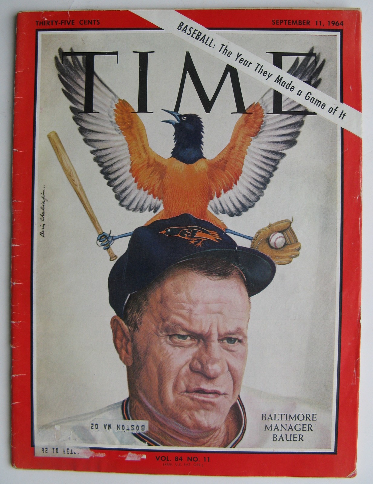 1964 TIME Magazine with Baltimore Orioles’ Hank Bauer on cover, TOKYO ...