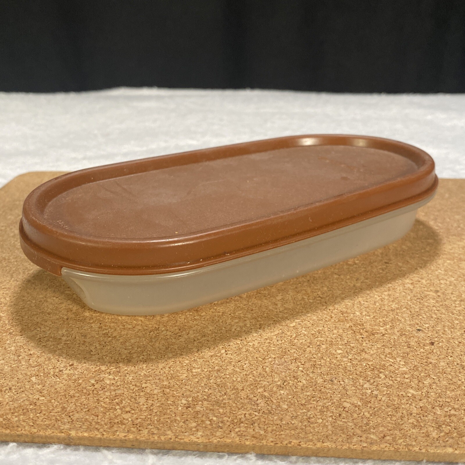 Tupperware Oval Modular Mates, 1873-4, Brown Tupperware Flip Top Lid ...