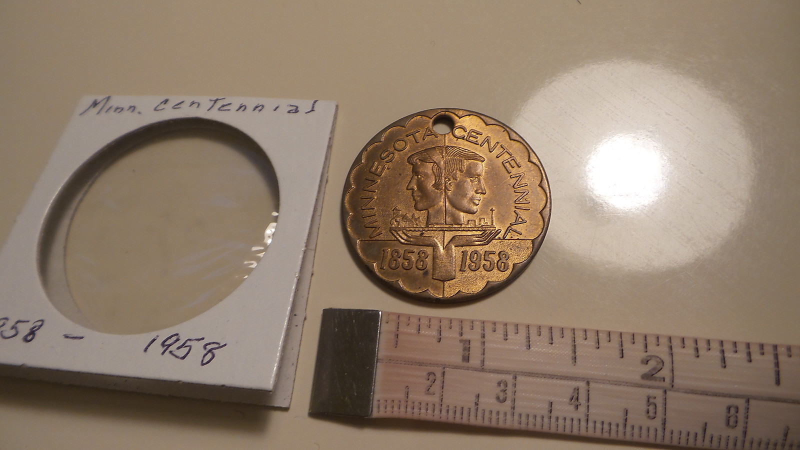 MINNESOTA CENTENNIAL COIN, 35TH ANNIVERSARY TWIN CITY FEDERAL Token Fob ...