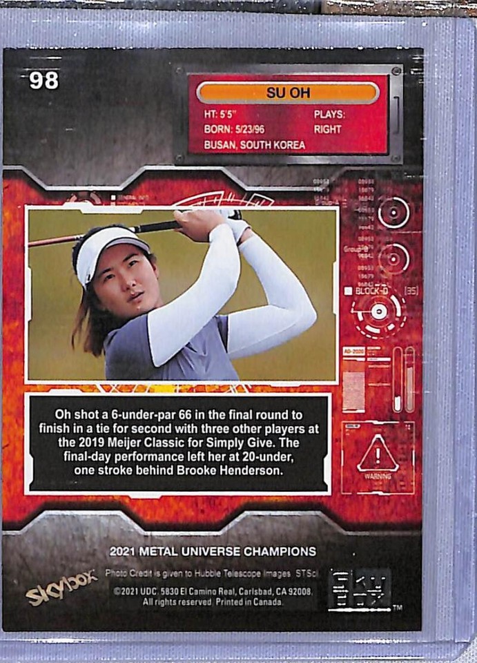 2021 Skybox Metal Universe Champions Copper #98 Su Oh NM-MT RC Rookie ...