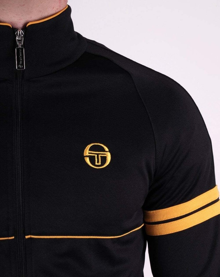 Sergio Tacchini Men's Star Track Top Black/Gold - Tracksuit Jacket, Zip ...