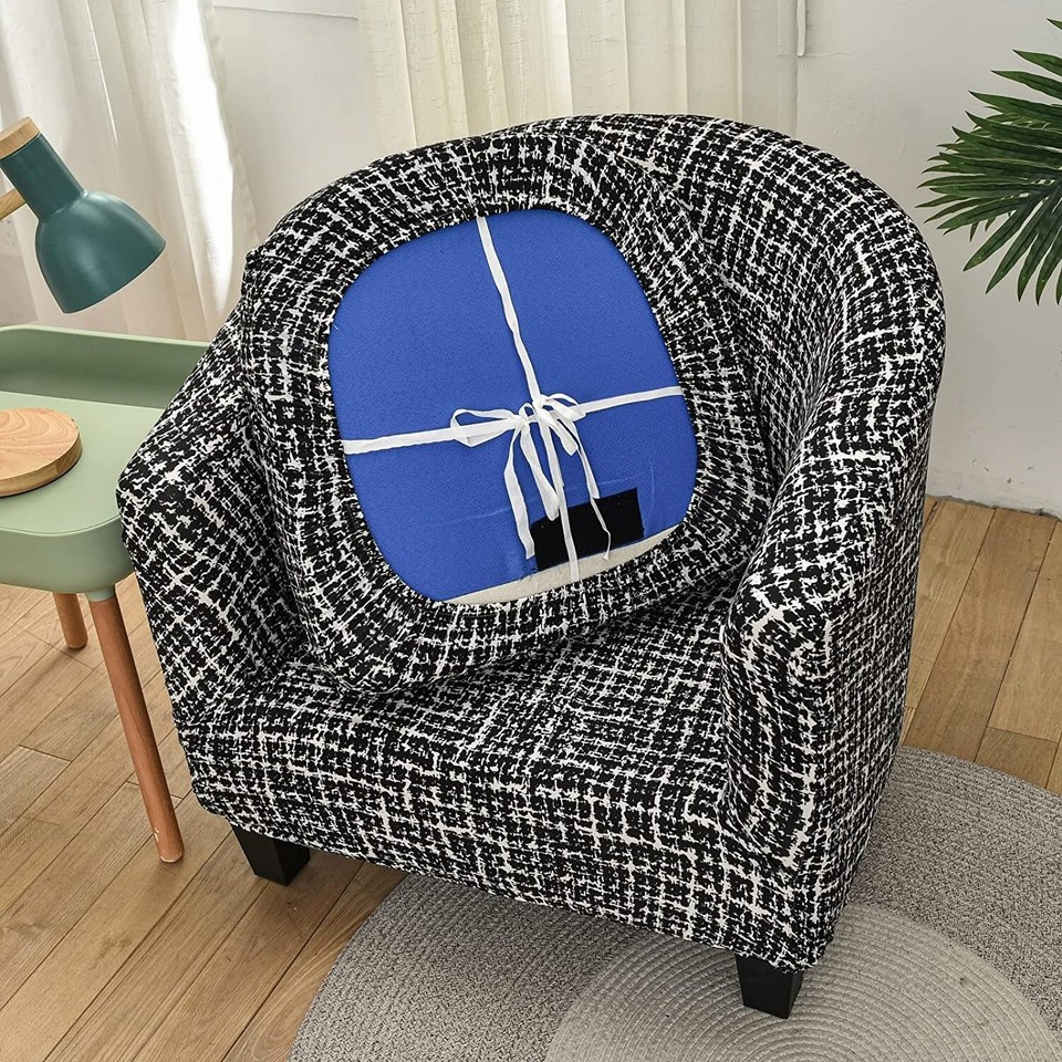 Elastic Stretch Tub Chair Covers 2-Pieces Armchair Bucket Chair Full ...