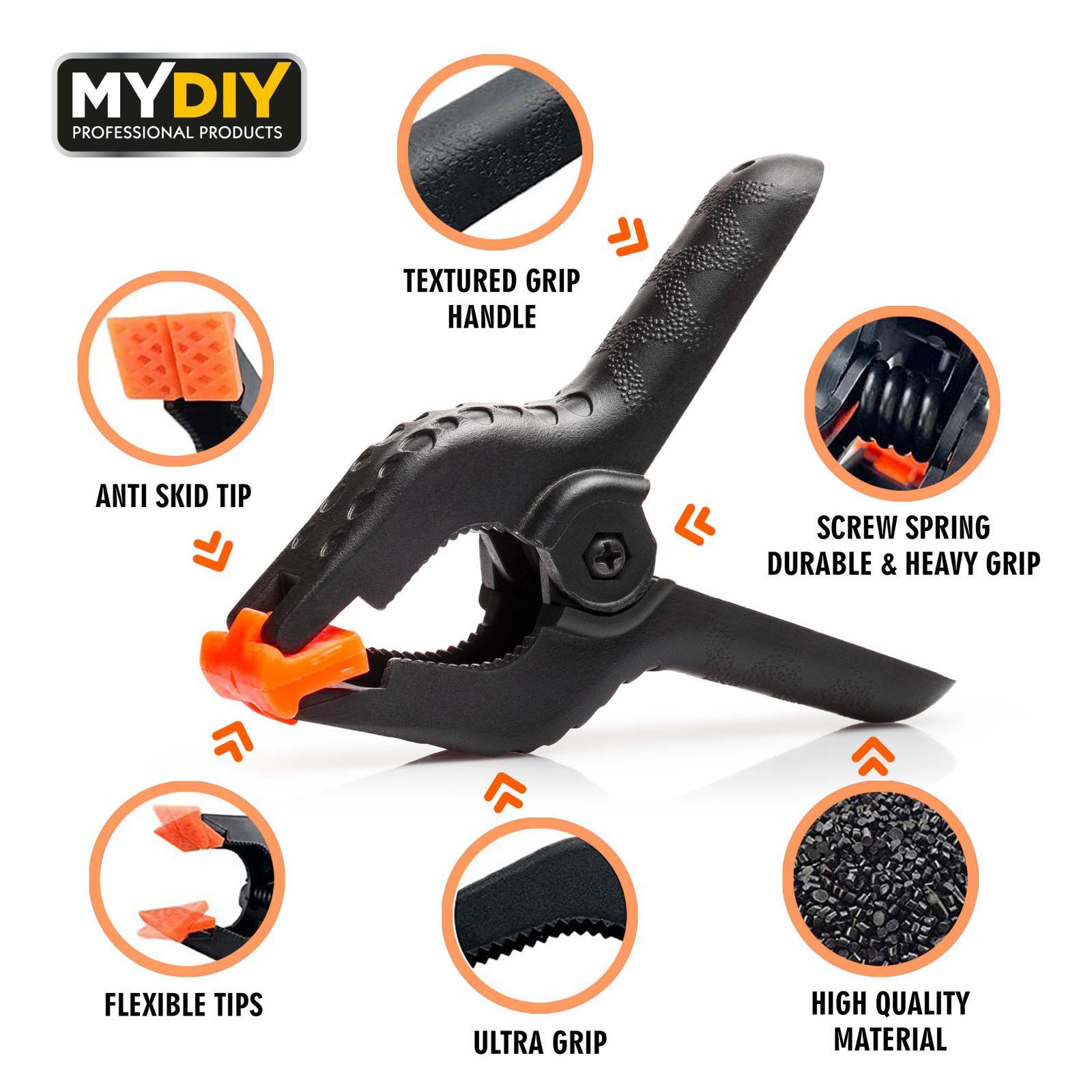 Large Spring Clamps 6 " Set Heavy Duty Market Tarpaulin Quick Grip ...