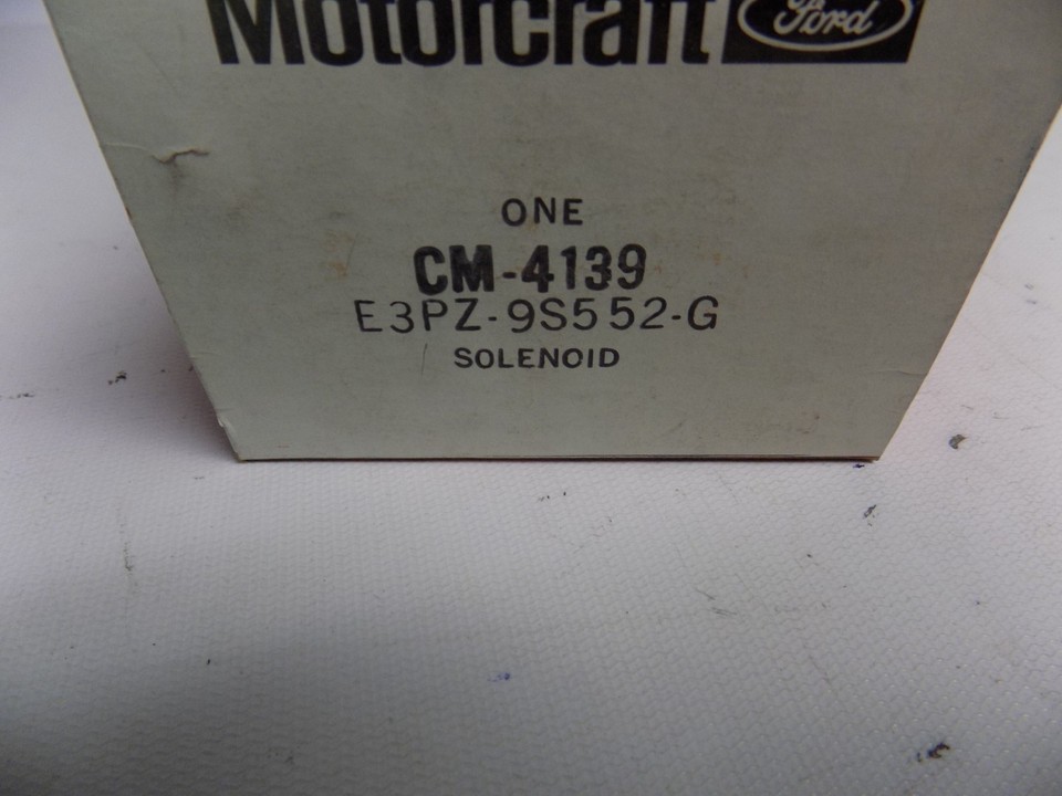 New OEM Ford Motorcraft Carburetor Idle Stop Solenoid E3PZ-9S552-G CM ...