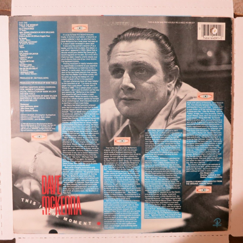 Dave McKenna - This Is The Moment - Portrait Masters J 44091 RE '88 Osie Johnson | eBay