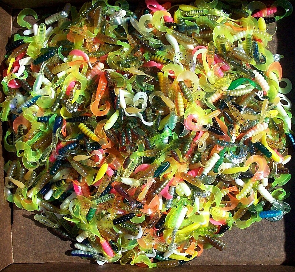100pc PANFISH ASSORTMENT 1" to 2" SOFT PLASTIC BAITS Crappie Fishing ...