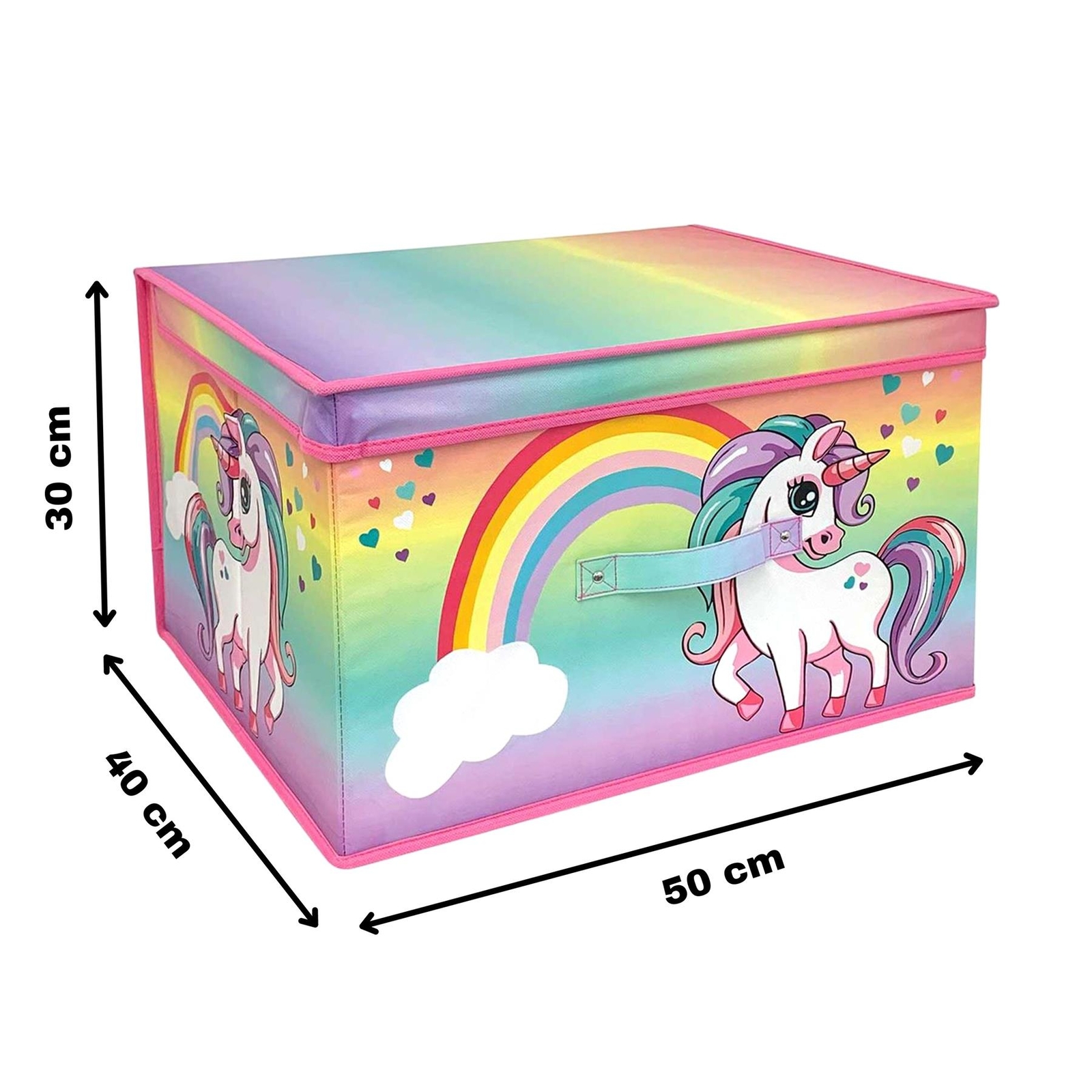 Toy Storage Folding Box Large Collapsible Jumbo Toy Chest Rainbow ...