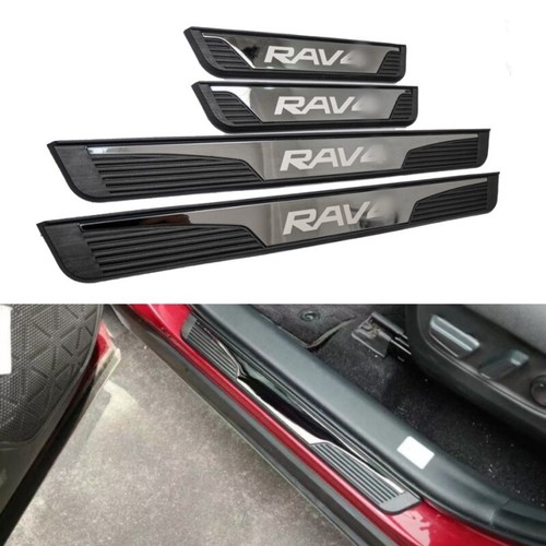 4Pcs Car Door Sill Scuff Plate Protector Cover Trim For Toyota RAV4 RAV ...