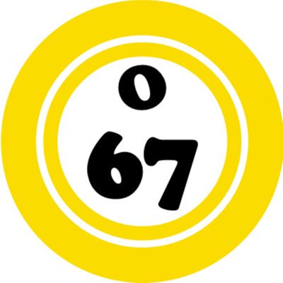 O 67 O67 Bingo Ball - 100 Pack Circle Stickers 3" x 3" Hobby Number ...