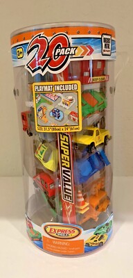 SUNTOYS EXPRESS WHEELS 20 ACTION PACK CAR SET WITH PLAY MAT-SEALED TUB ...