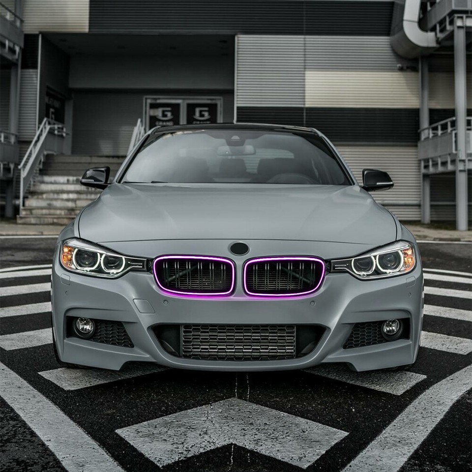 2013-2018 BMW 3 Series F30 RGB Gloss Black Dual Slat Front Kidney ...