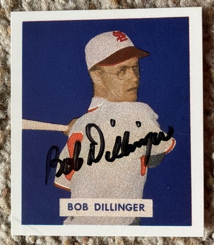 Bob Dillinger signed 1949 Bowman reprint - Cardinals | eBay