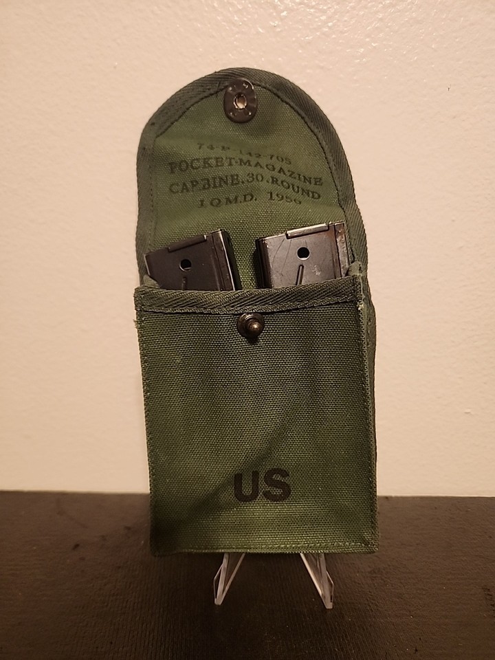 US M1 / M2 Carbine 30 Round Pocket Magazine Pouch Green USA Military | eBay