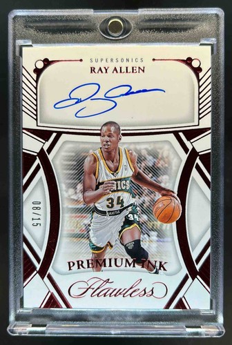 2023-24 Panini Flawless Ray Allen Premium Ink Ruby Auto #8/15 | eBay