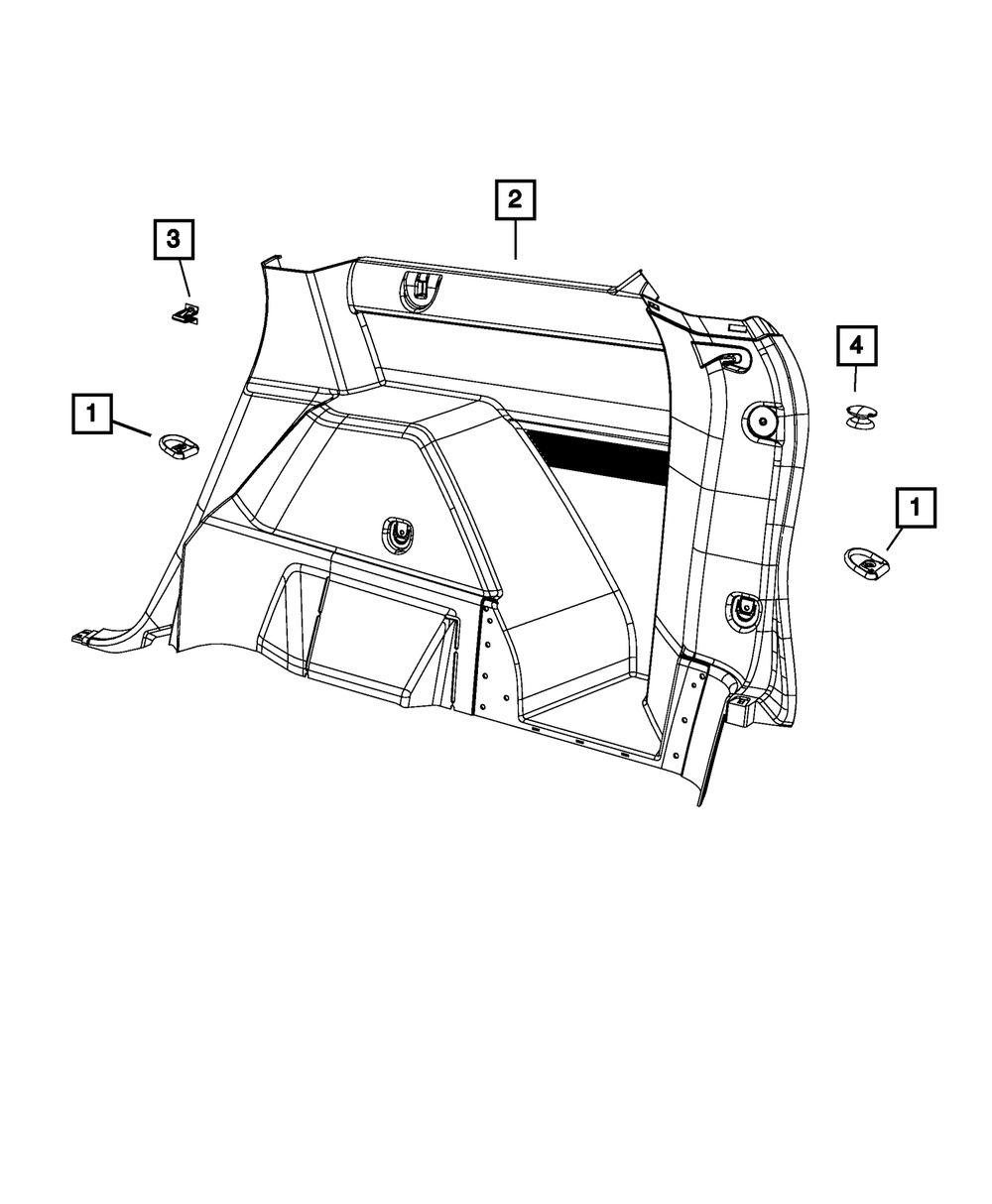 Genuine Mopar Quarter Trim Panel Left 1FG65DK7AD | eBay