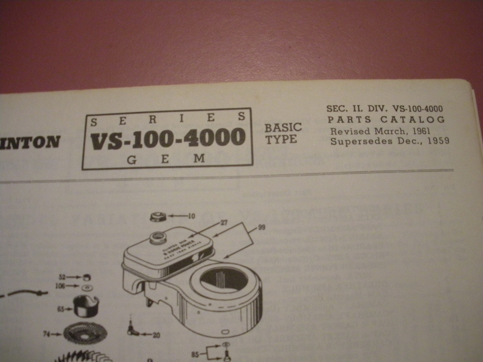 clinton parts list,clinton vs-100-4000 illustrated antique clinton ...