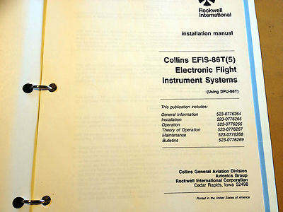 Collins EFIS-86T (5) Install and Ramp Maintenance Manual | eBay