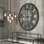 XL 60 inch Mirrored Round Wall Clock Oversize Modern Mirror Glass ...
