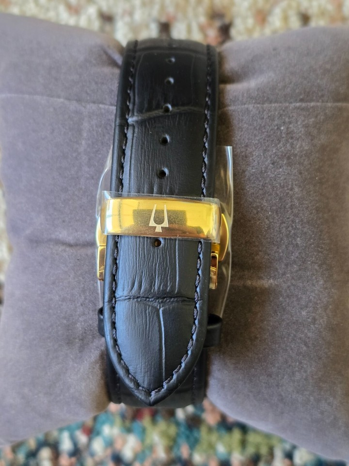 Bulova Automatic Men's Watch Gold Tone White Dial Stainless Steel Watch ...