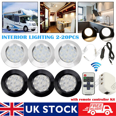12V Recessed LED Spot Ceiling Lights for VW T4 T5 Camper Van Caravan ...