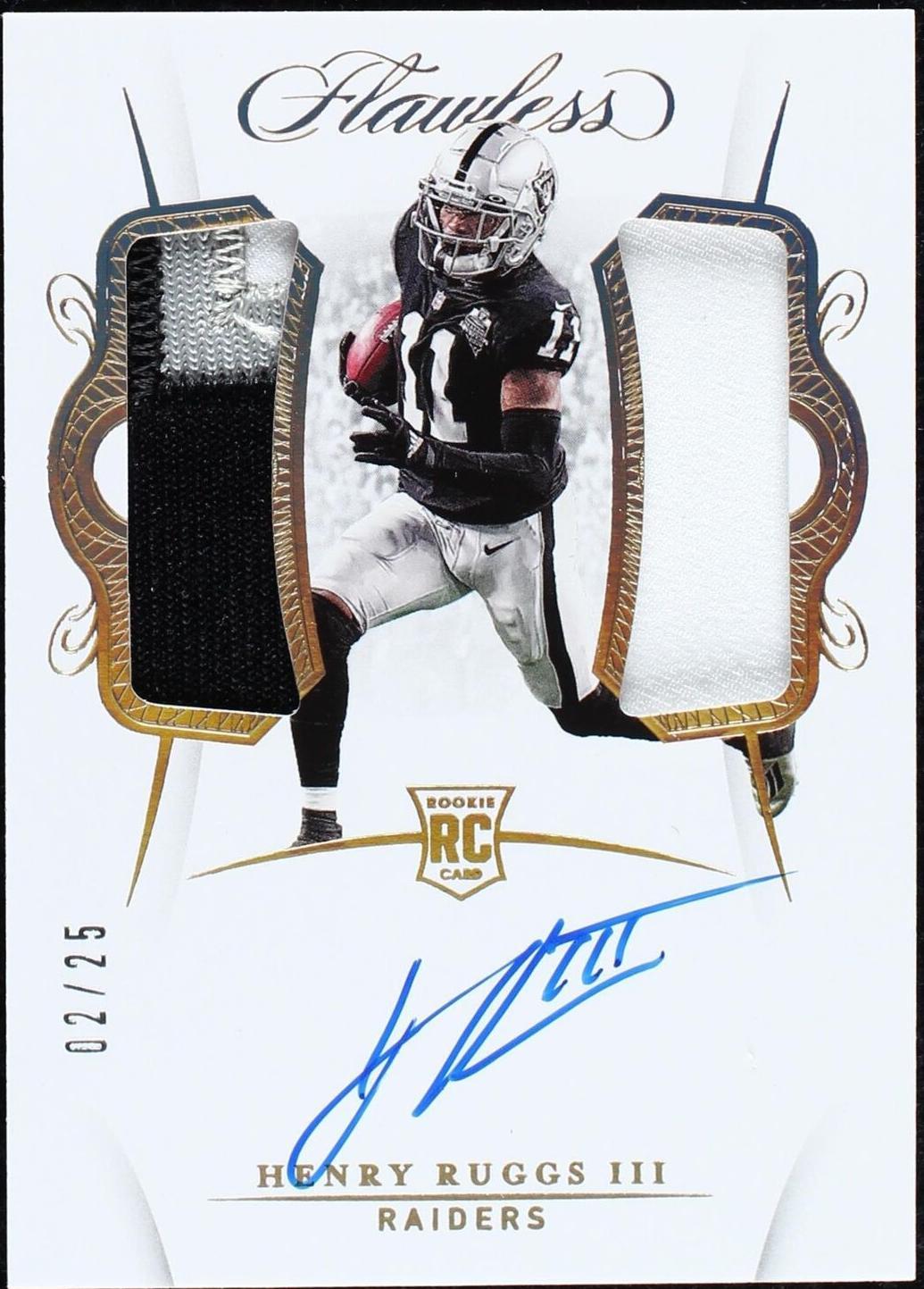 2020 Panini Flawless - Rookie Dual Patch Autographs Henry Ruggs III # ...