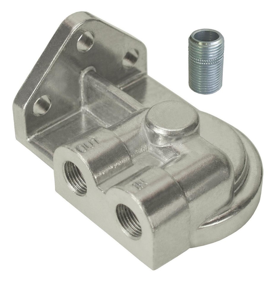 Derale Single Left 3/8" NPT Port Filter Mount with 3/4"-16 Filter ...