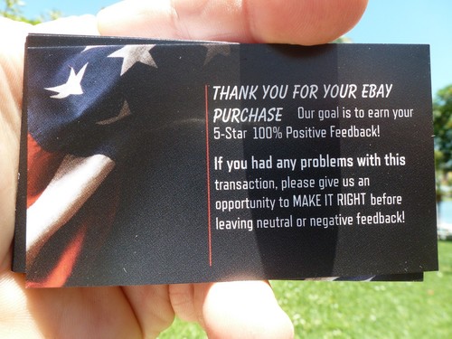 Your eBay Order Thank You For Your eBay Purchase 50 Buss. Cards Glossy ...