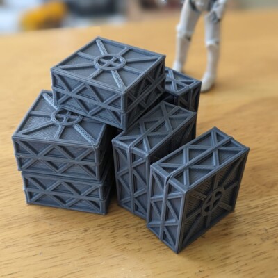 7x Custom Imperial Crates for 6 IN (1:12) Figure Diorama | eBay