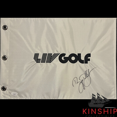 Bryson DeChambeau signed LIV Flag JSA COA US Open Champion Golf Auto ...