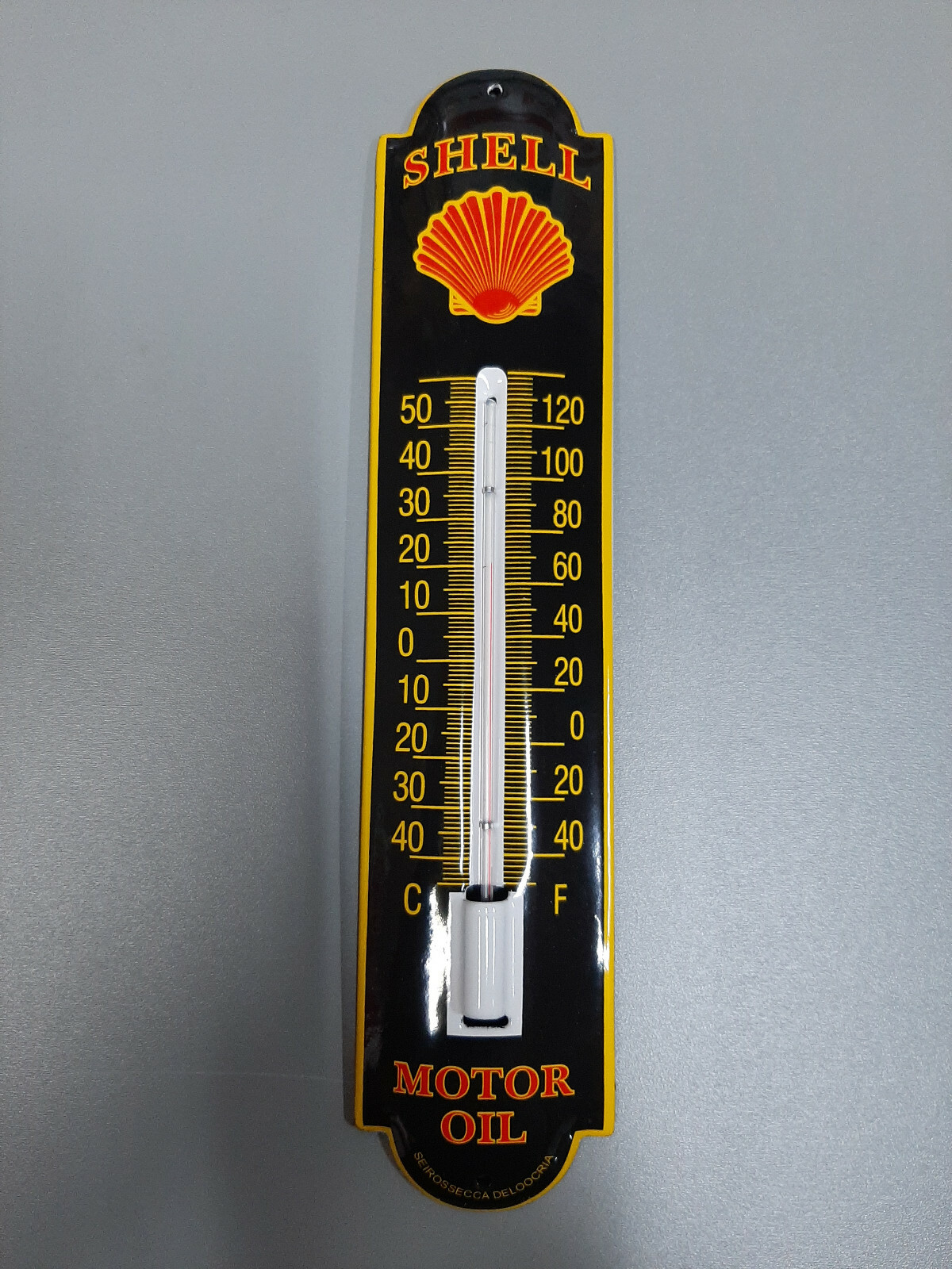 12 INCH PORCELAIN SHELL MOTOR OIL THERMOMETER | eBay