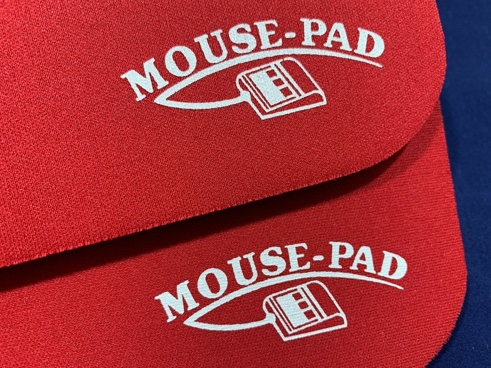 TWO Mouse Mats 5mm, red Soft Smooth Foam Roller ball/infra red, 2 pack ...