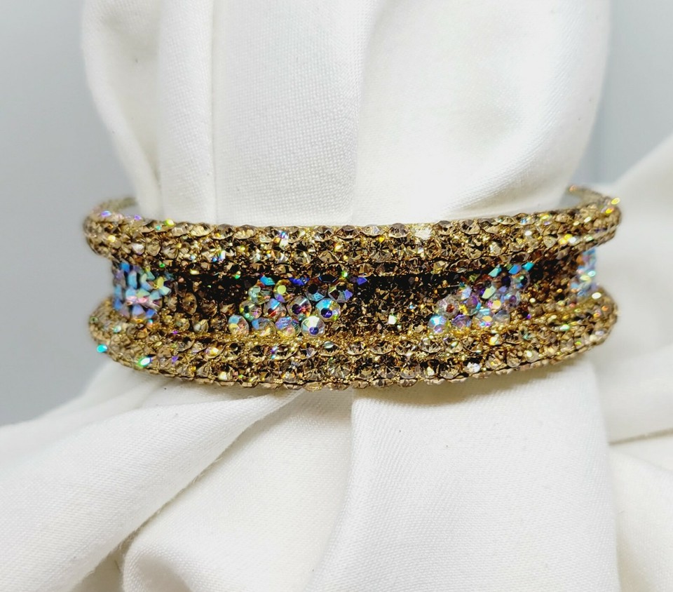 Crystal Bangle Bracelet WEDDING PROM PARTY Stage Jewelry Chunky AB | eBay