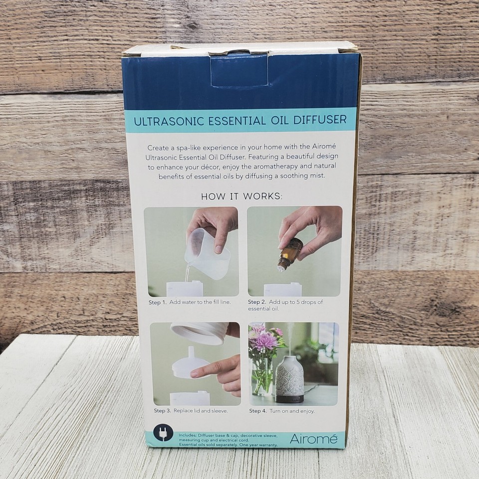 Airome Ultrasonic Essential Oil Diffuser Jasmine Air Freshner Scent ...