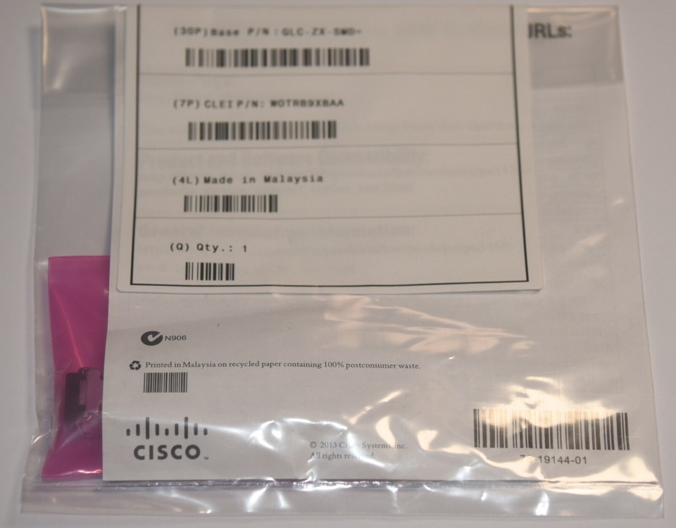 New Sealed Cisco GLC-ZX-SMD 1000BASE-ZX SFP Transceiver Module | eBay