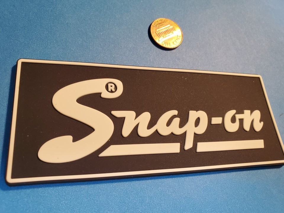 SNAP-ON Vintage tool box badge, emblem, name plate, tag 3D rubber ...