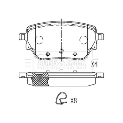Brake Pads Set Rear For Mercedes A-Class W177 Saloon Borg 0004204502 ...
