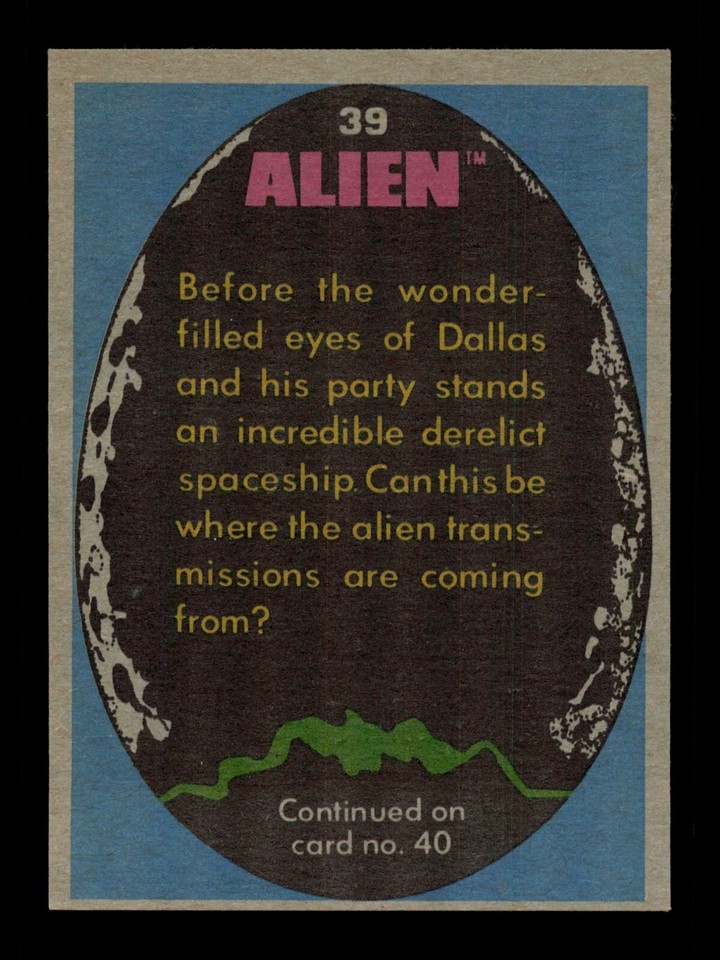 The Derelict Spaceship 39 Alien 1979 Trading Card TCG | eBay