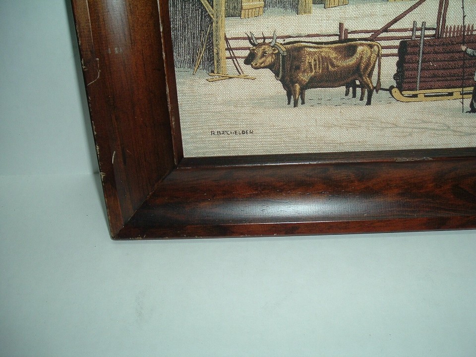 ARTIST R BATCHELDER PAINTING ON LINEN | eBay