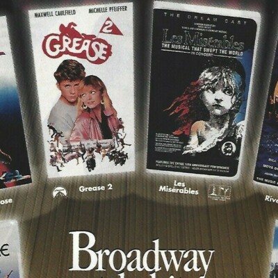 Wal Mart Ad w Broadway Style Hits on VHS, VHS Movie Ad, Wal Mart Ad ...
