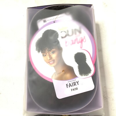 Sensationnel Instant Bun With Bangs Fairy Brown Curl Color F4/30 Hair ...