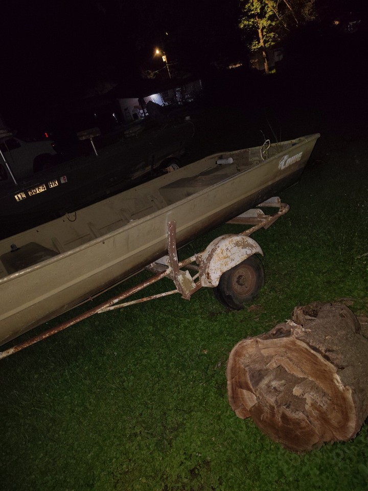 14x6 lowe jon boat and trailer with 30 horse power troller motor | eBay