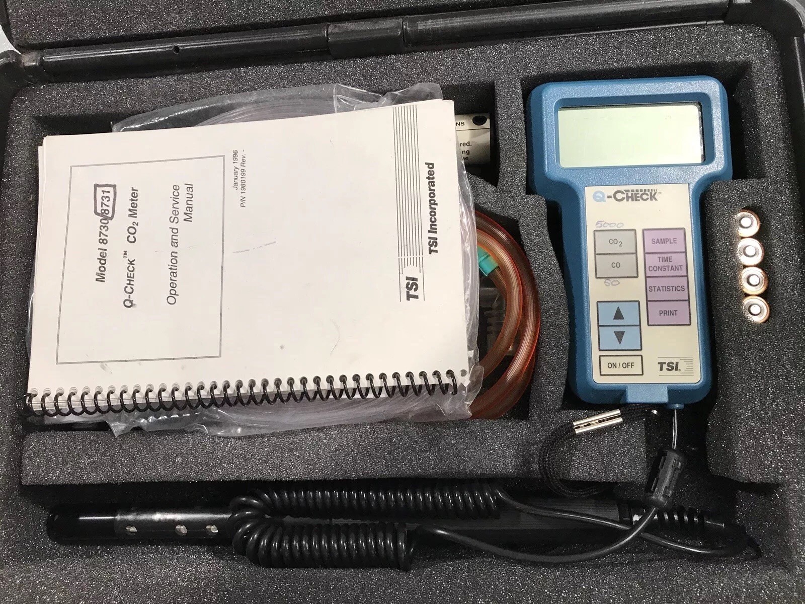 TSI Q-trak Model 8551 IAQ Indoor Air Quality Monitor Co Co2 Humidity ...