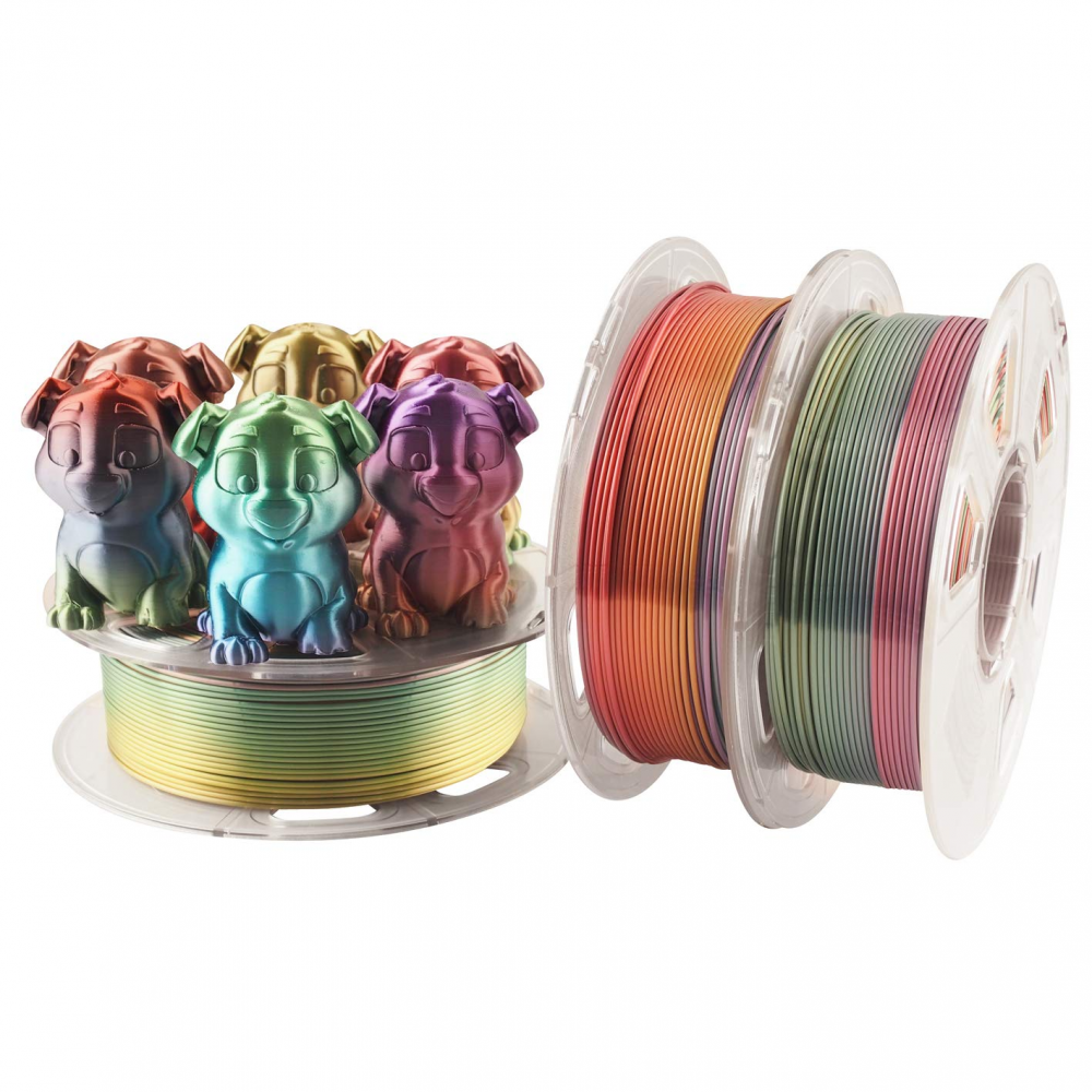 Shiny Silk Multicolor Rainbow PLA Filament, Multicolored | eBay