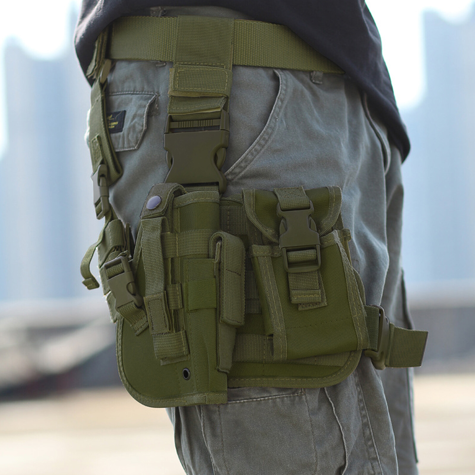 Adjustable Tactical Right Drop Leg Holster Pistol Gun Thigh Holster ...