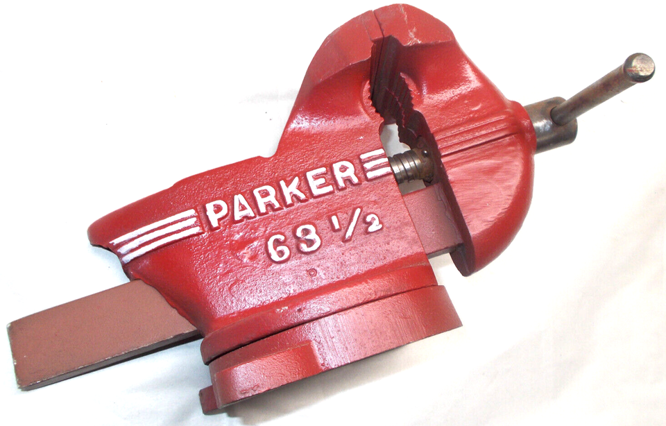Vise, PARKER No. 63-1/2 Swivel Bench Vise, 3-1/2" Wide Jaws, Opens to 3 ...