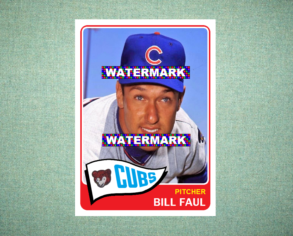 Bill Faul Chicago Cubs 1965 Style Custom Baseball Art Card | eBay