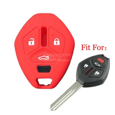 Fit Mitsubishi Lancer Mirage RVR Outlander 4 Button Silicone Key Fob ...