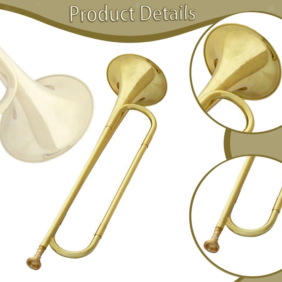 Brass Cavalry Trumpet Horn Comfortable Play Wind Instrument for Adults ...